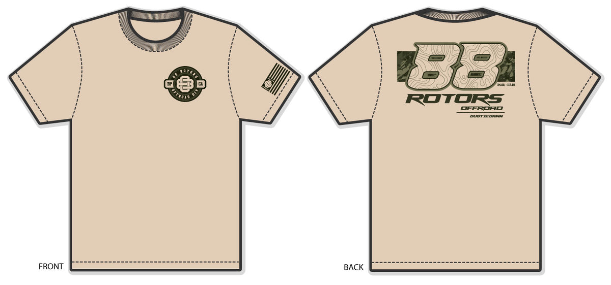 88 ROTORS OFFROAD x DUST TIL DAWN *V2* Limited Edition "SAND" Short Sl ...